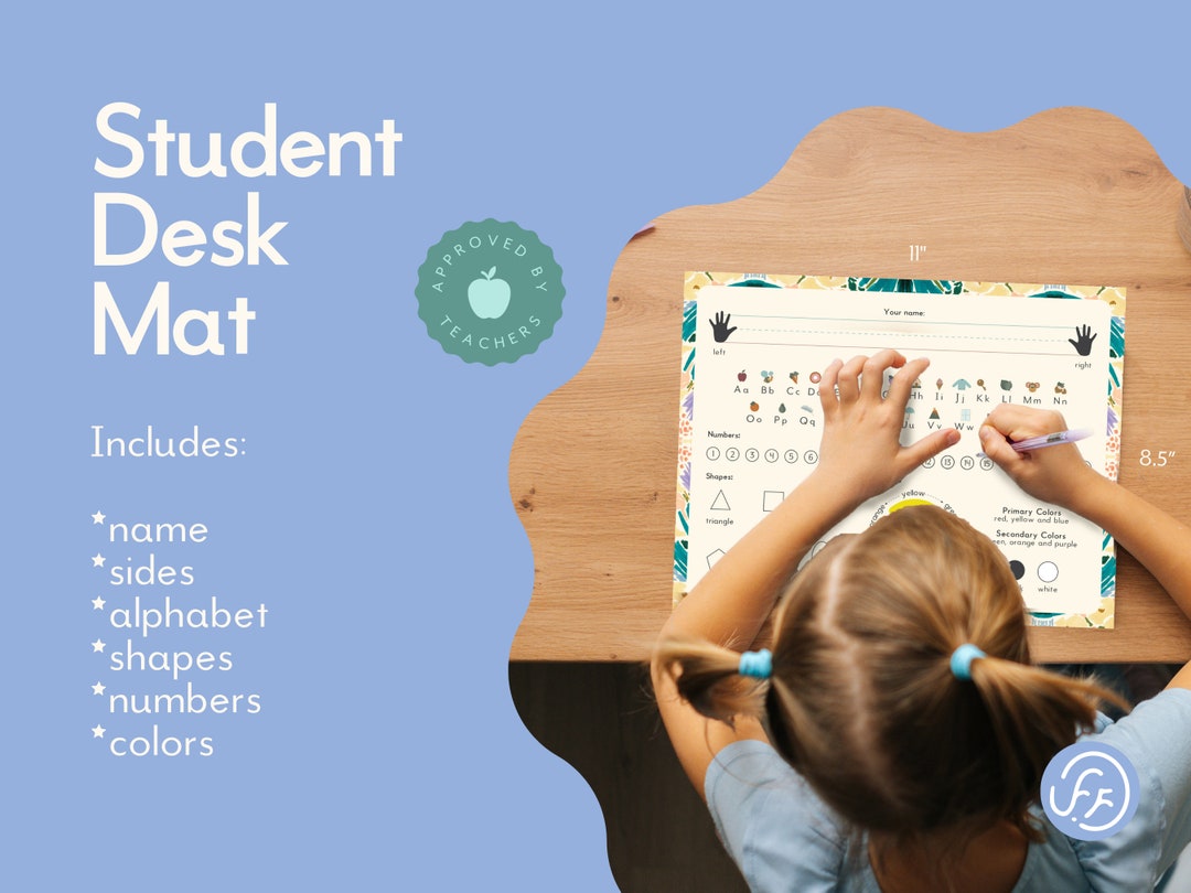 Student Desk Name Mat Printable, Desk Decoration Classroom Desk ...