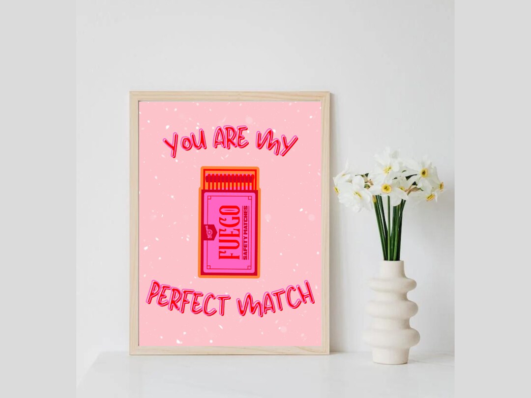 Trendy Perfect Match Art Print - Etsy
