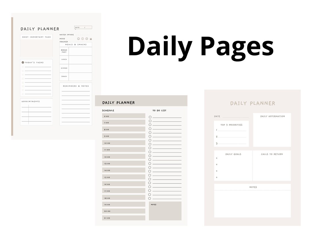 Printable Planner, Personal Printable Planner, Downloadable Planner ...