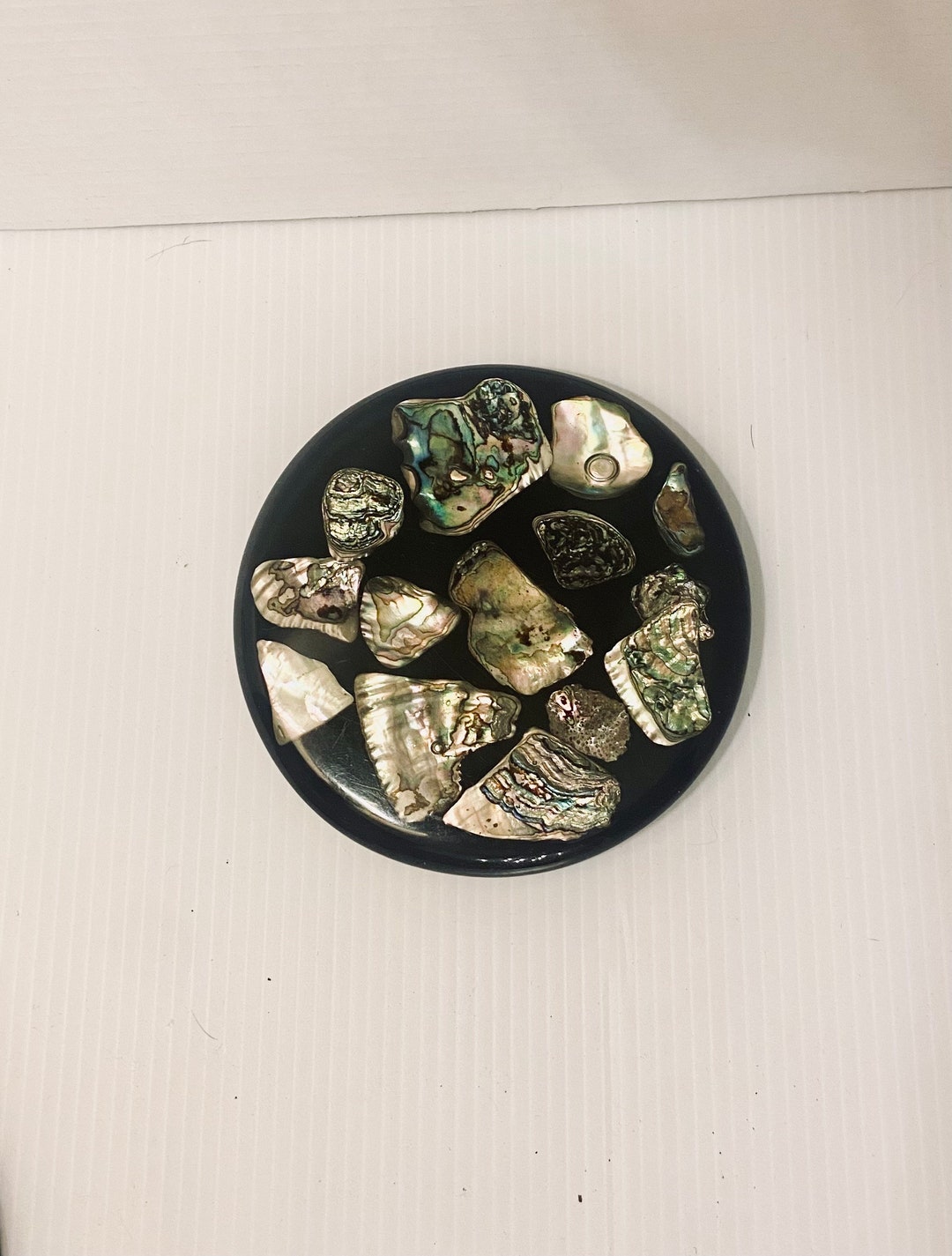 Vintage Abalone Shell Lucite Hot Plate Trivet Mid Century 5 1/2 Inches ...