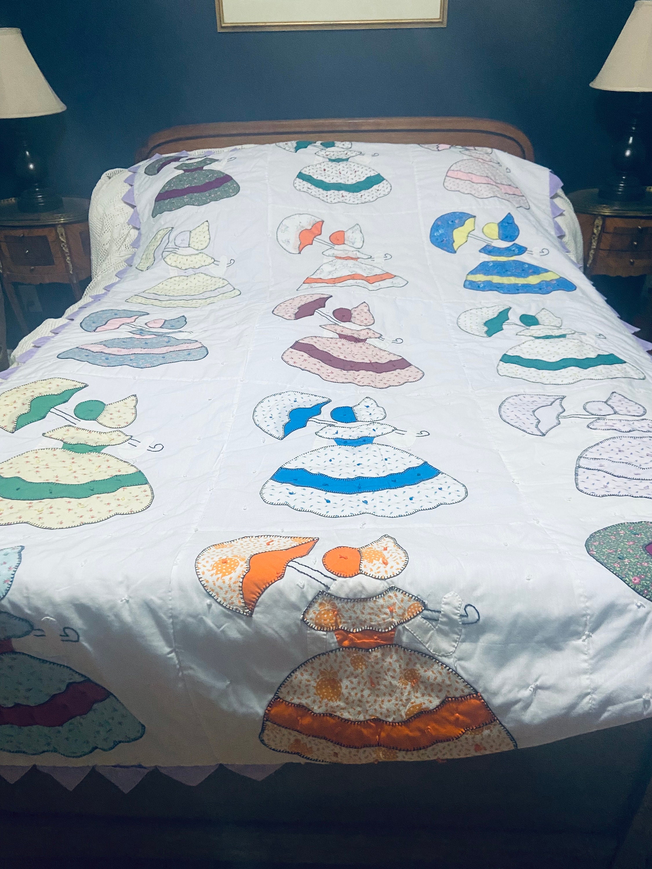 Absolutely Beautiful Southern Belle Parasol Hand and Machine Stitched ...