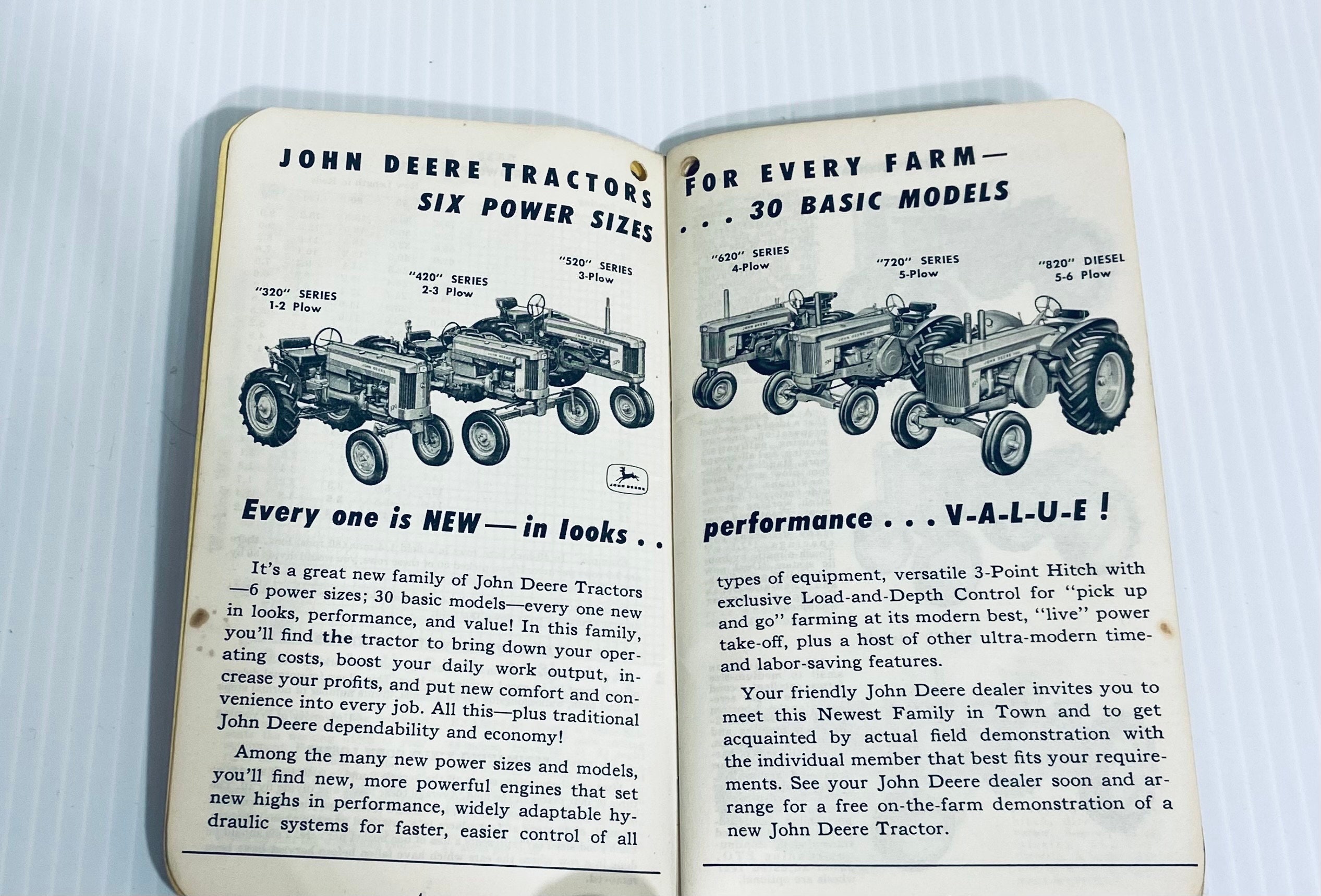 VINTAGE John Deere Farmer's Pocket Notebooks. 2 X 1957-58 1 Unused, 1 X ...
