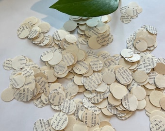 Vintage Book Page Confetti 100 Hand Cut Pieces - Etsy