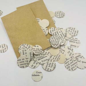 Vintage Book Page Confetti - 100 Hand Cut Pieces - Etsy