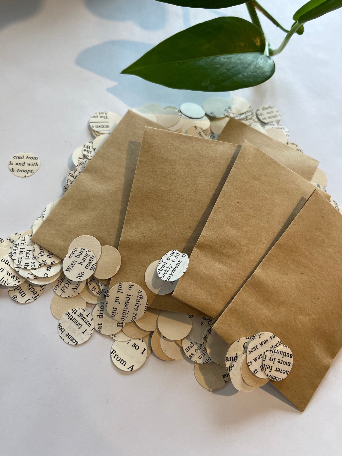 Vintage Book Page Confetti 100 Hand Cut Pieces - Etsy