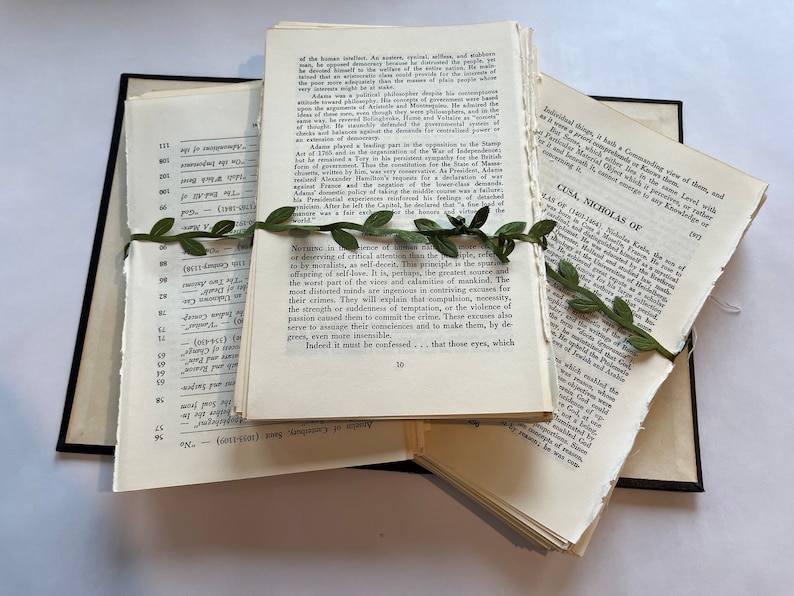 Vintage Book Pages Bundle - Etsy