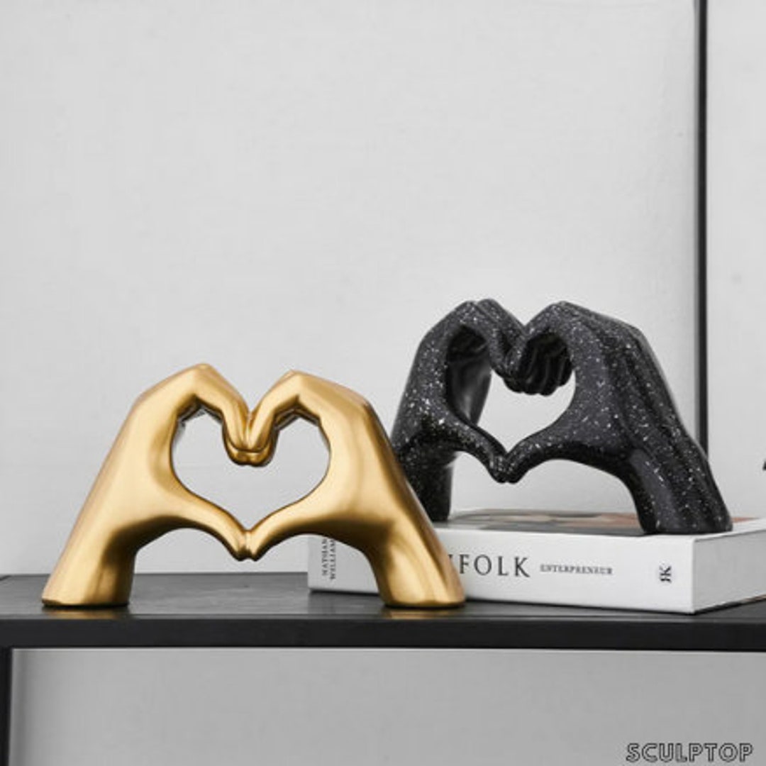 Creative Heart Hand Gesture Sculpture - Etsy