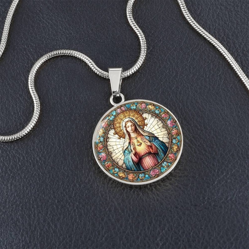 Mother Mary Necklace - Christian Jewelry Gift for Her - Catholic ...