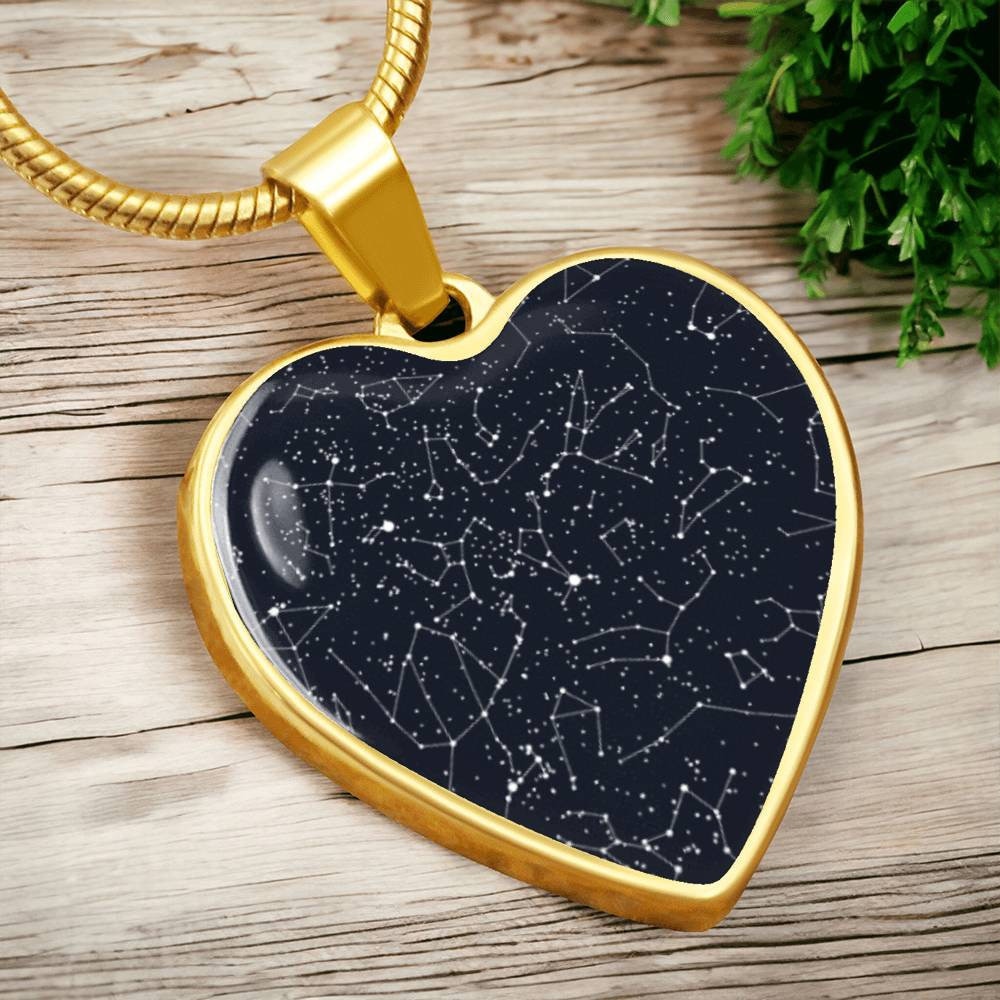 Custom Star Map Constellation Heart Necklace | Perfect Gift for ...