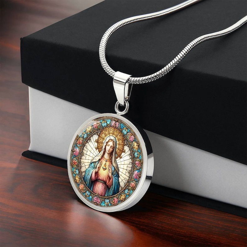 Mother Mary Necklace - Christian Jewelry Gift for Her - Catholic ...