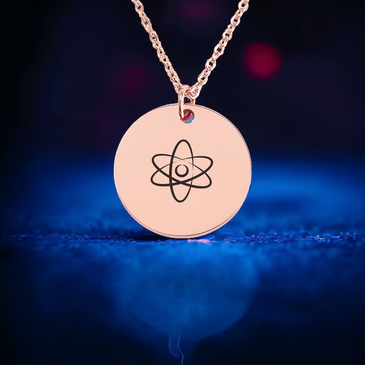 Atom Engraved Necklace Unique Science and Chemistry Jewelry Ideal ...