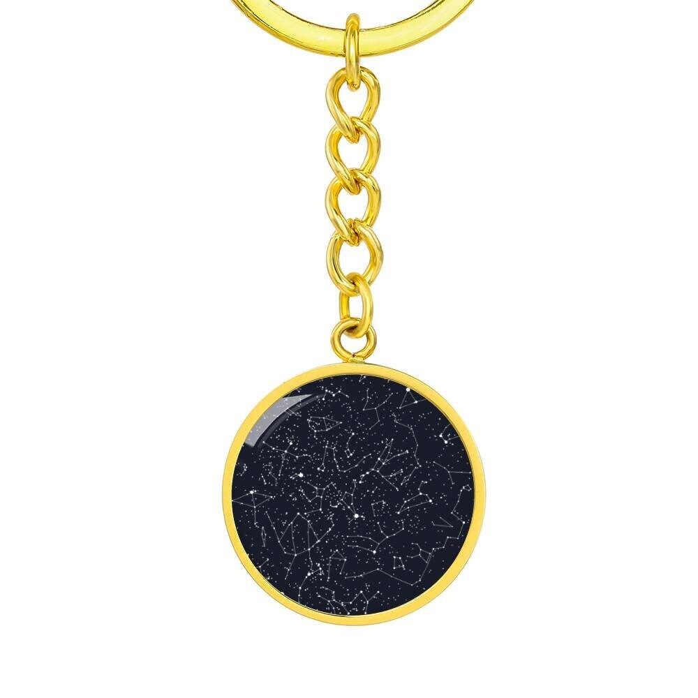 Custom Star Map Constellation Circle Keychain | Perfect Gift for ...