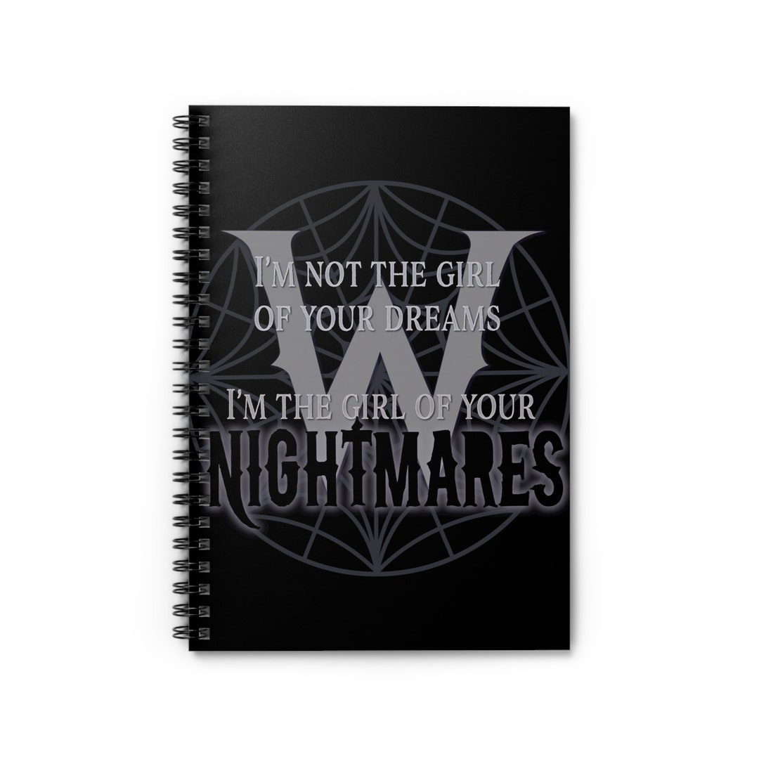 Wednesday Addams Notebook, Wednesday, Addams Family, Gothic Notebook ...