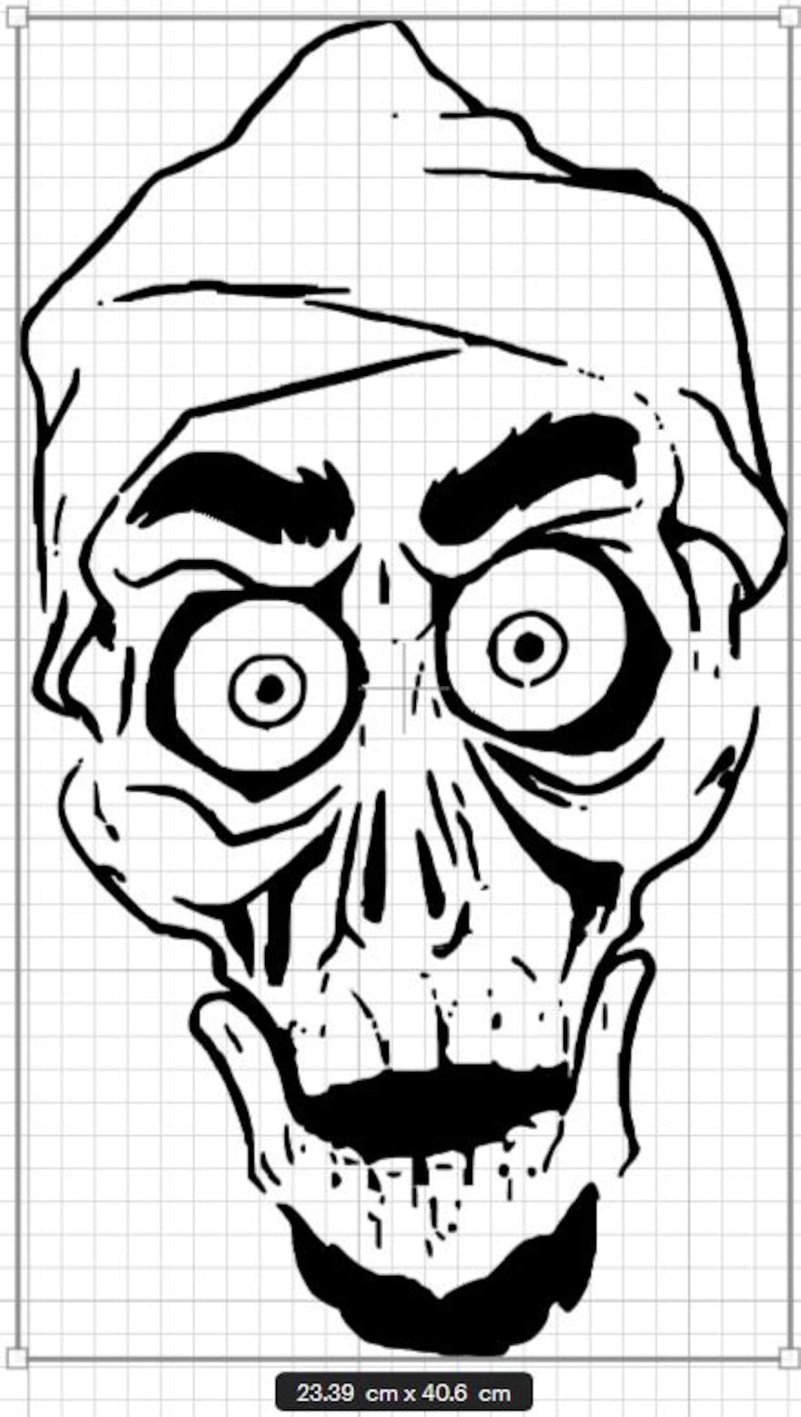 Achmed Skull Design: Jeff Dunham Fan Art (digital Download, Vector ...