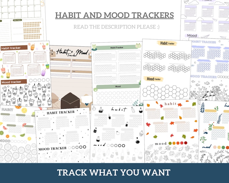 UNDATED Digital Bullet Journal Planner | Pre-made Journal Planner ...