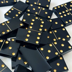 Premium Resin Dominoes Set Handmade Resin Art Board Games Family Game ...