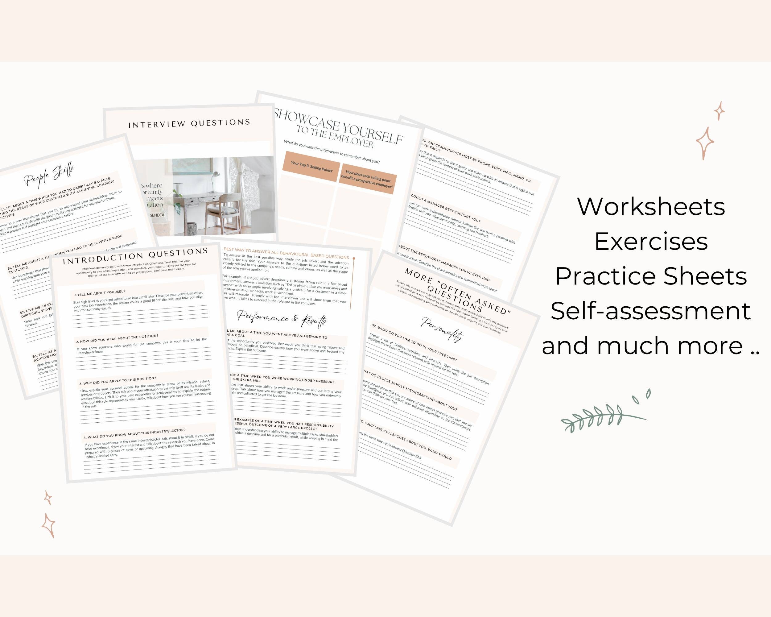 Complete Interview Prep Bundle Interview Workbook 100 Most Asked ...