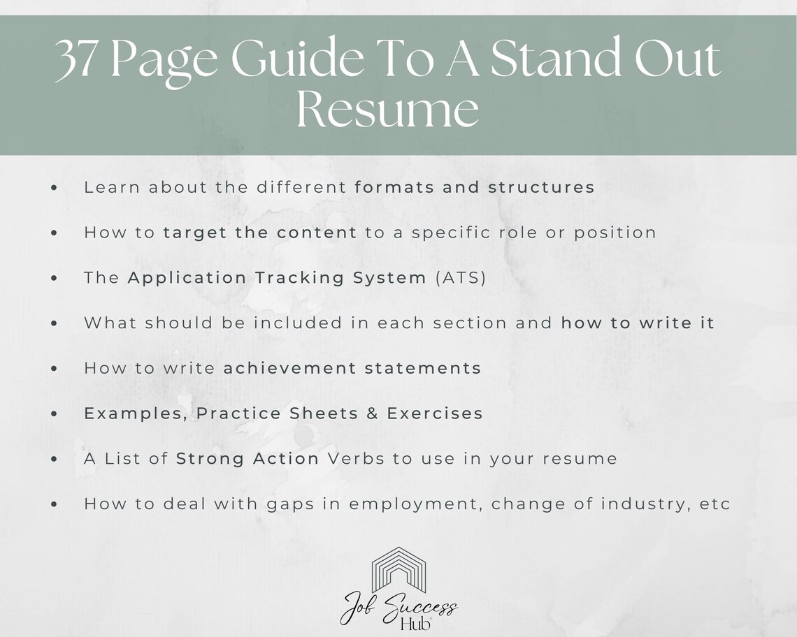 Complete Resume Bundle Templates, Workbook & Checklist Professional ...