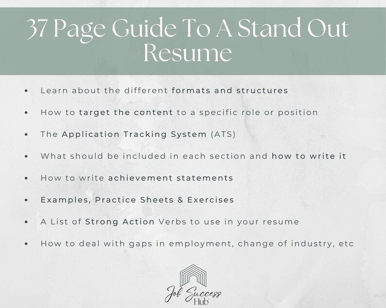 Complete Resume Bundle | Templates, Workbook & Checklist | Professional ...