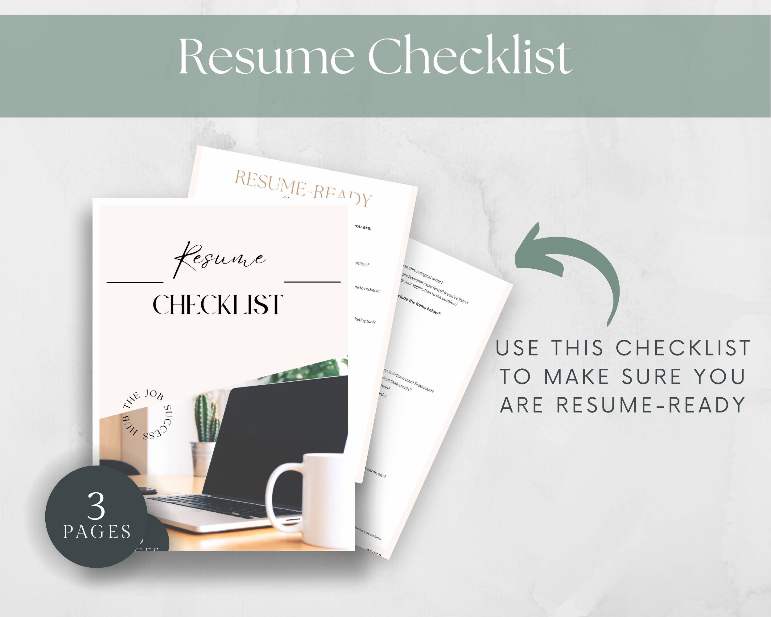 Complete Resume Bundle Templates, Workbook & Checklist Professional ...