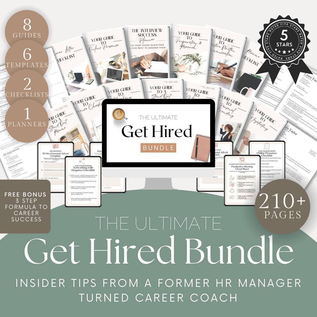 Ultimate Get Hired Bundle | Jobseeker Guides | Templates, Workbooks ...