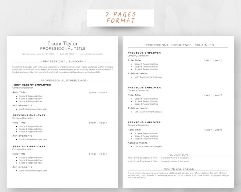 Complete Resume Bundle | Templates, Workbook & Checklist | Professional ...