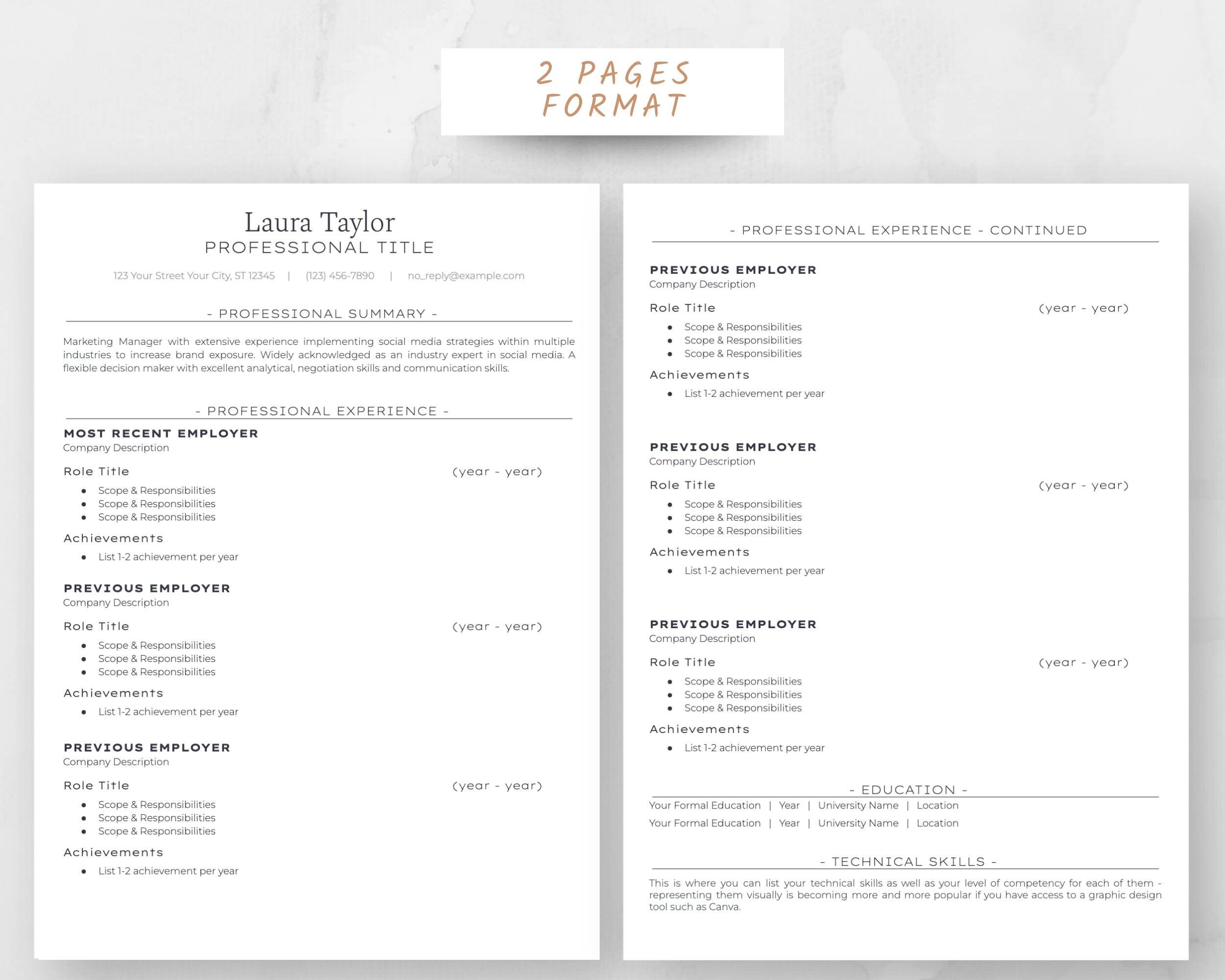 Complete Resume Bundle | Templates, Workbook & Checklist | Professional ...