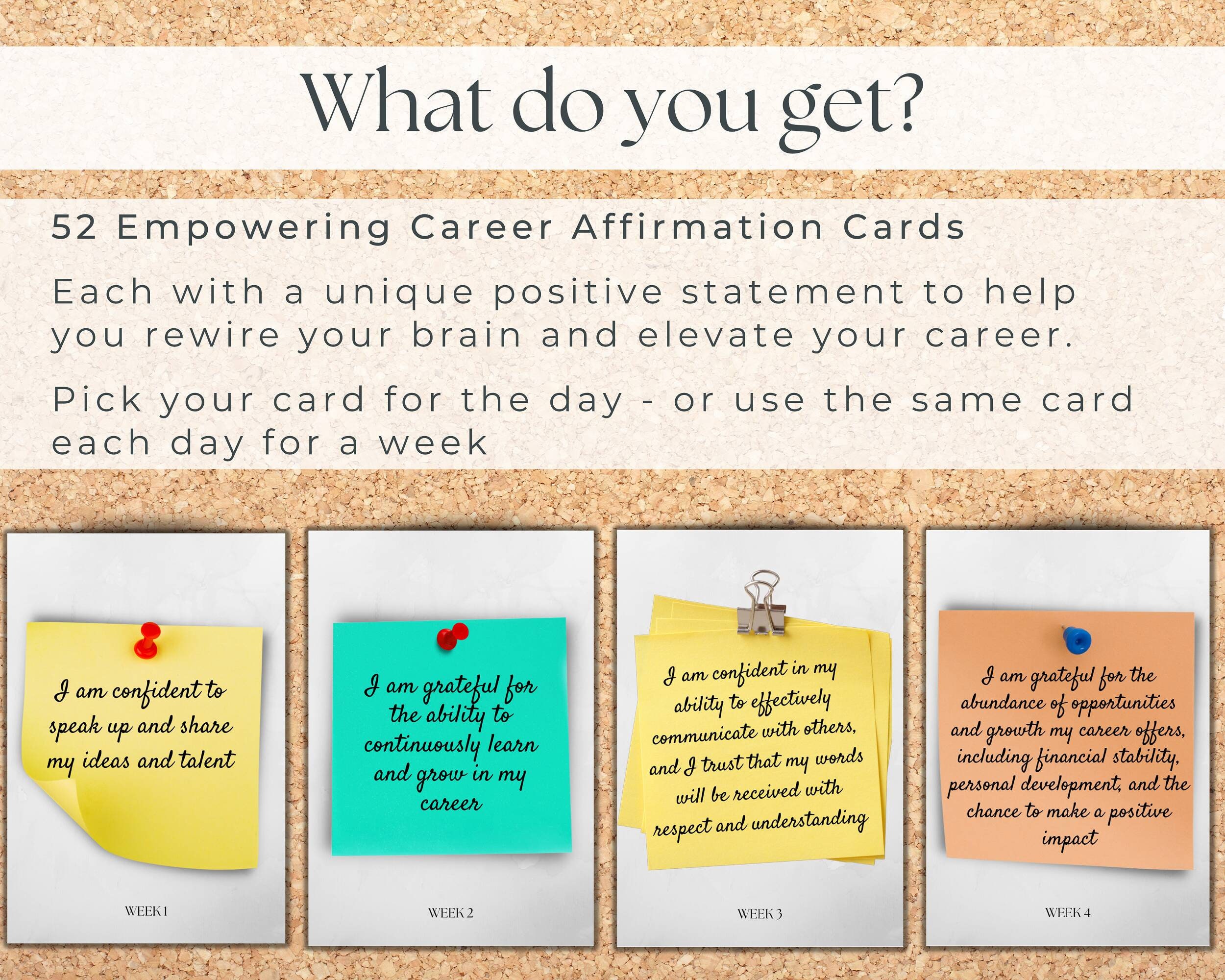 Empowering Career Affirmation Cards | Printable Affirmations | Career ...