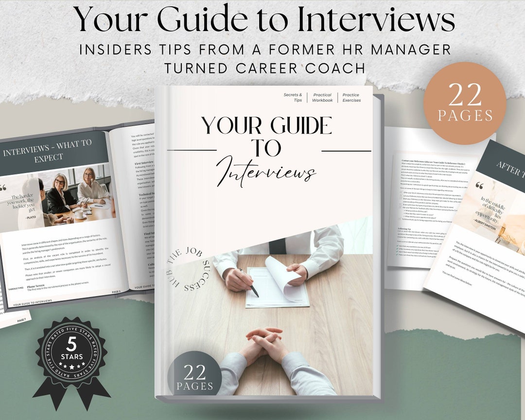 Job Interview Workbook Insider HR Tips Job Application - Etsy