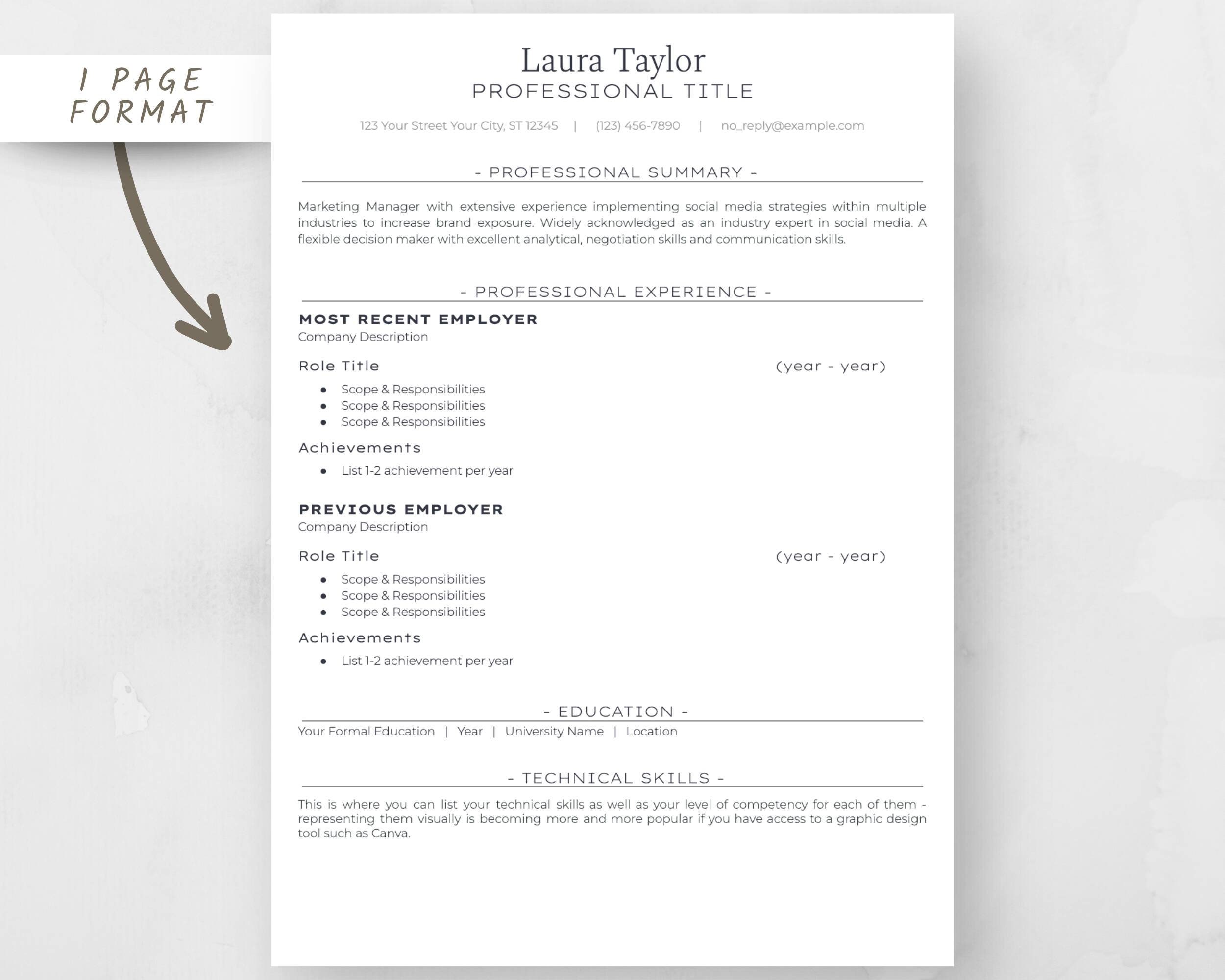 Complete Resume Bundle | Templates, Workbook & Checklist | Professional ...