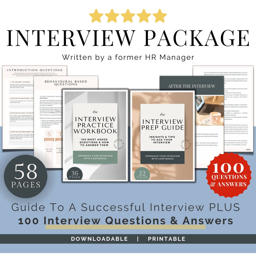 Job Interview Package | 100 Most Asked Questions With Answers ...