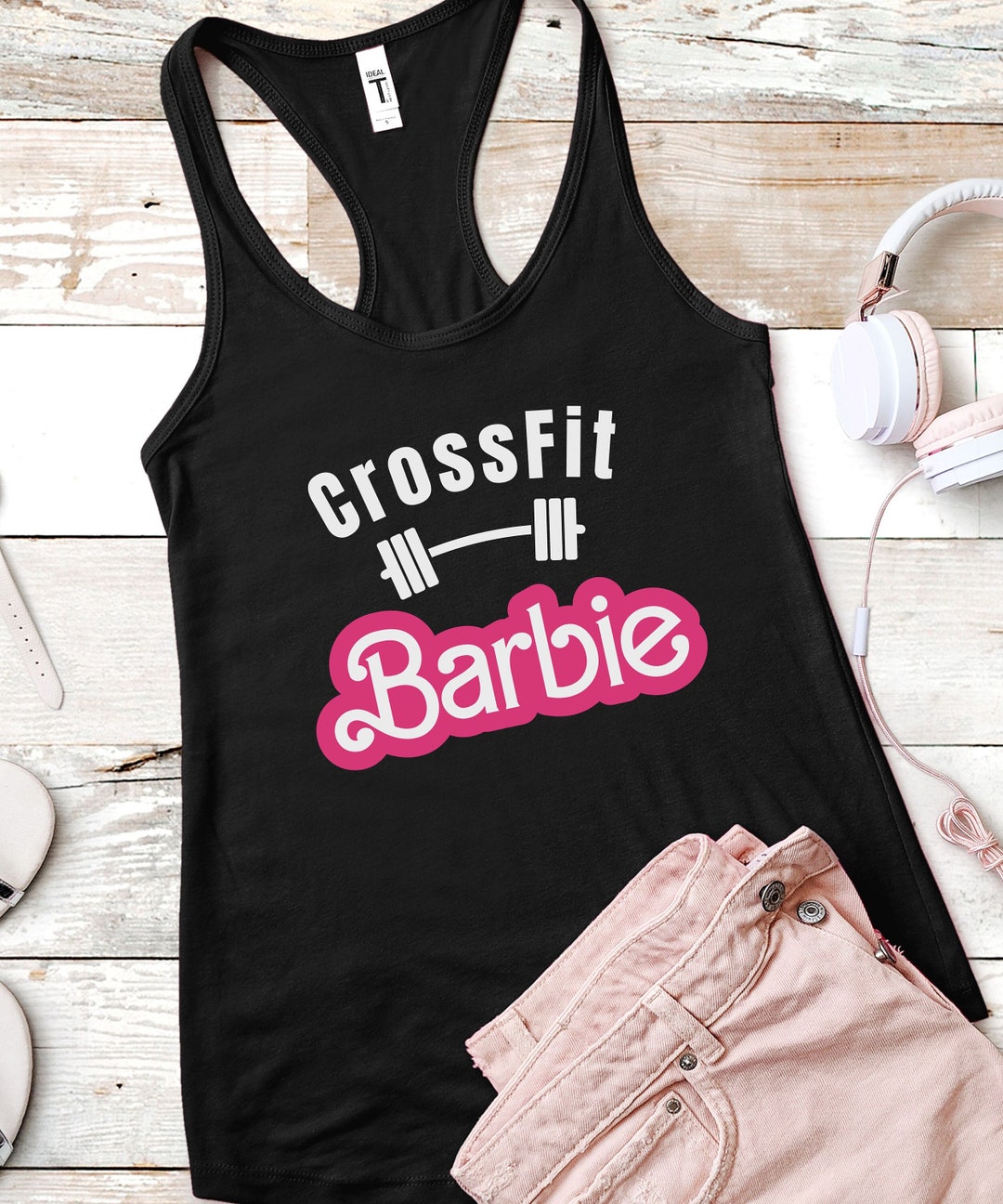 Crossfit Barbie Tank Gym Girl Fitness Tank Shirt for Her - Etsy