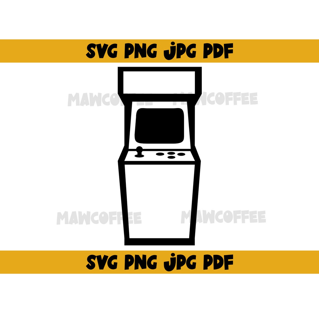 Arcade Machine Outline Svg Png Jpg Pdf , Gaming Svg , Game Room ...
