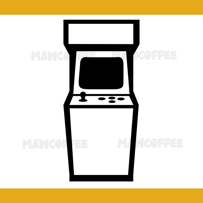 Arcade Machine Outline Svg Png Jpg Pdf , Gaming Svg , Game Room ...