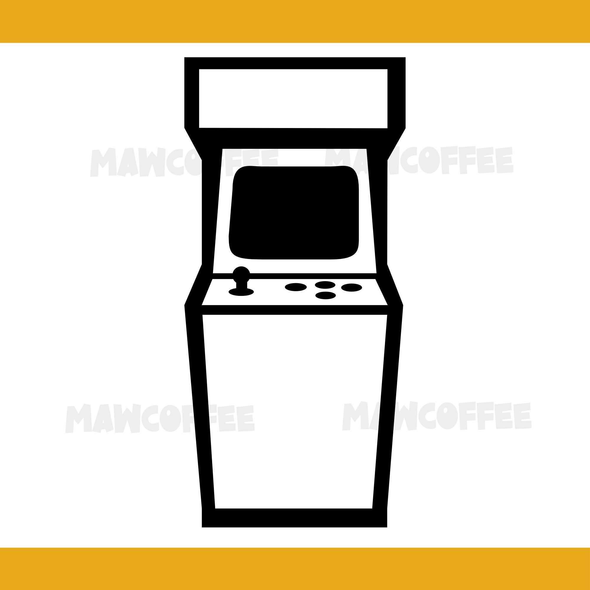 Arcade Machine Outline Svg Png Jpg Pdf , Gaming Svg , Game Room ...