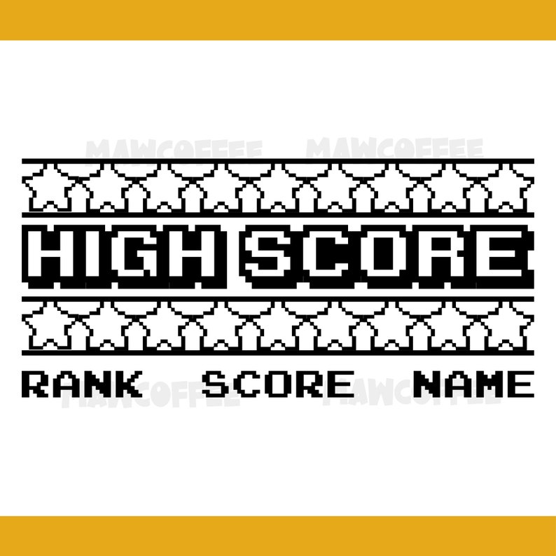 High Score Gaming/arcade Themed Svg Png Jpg Pdf Gaming Svg, Retro ...