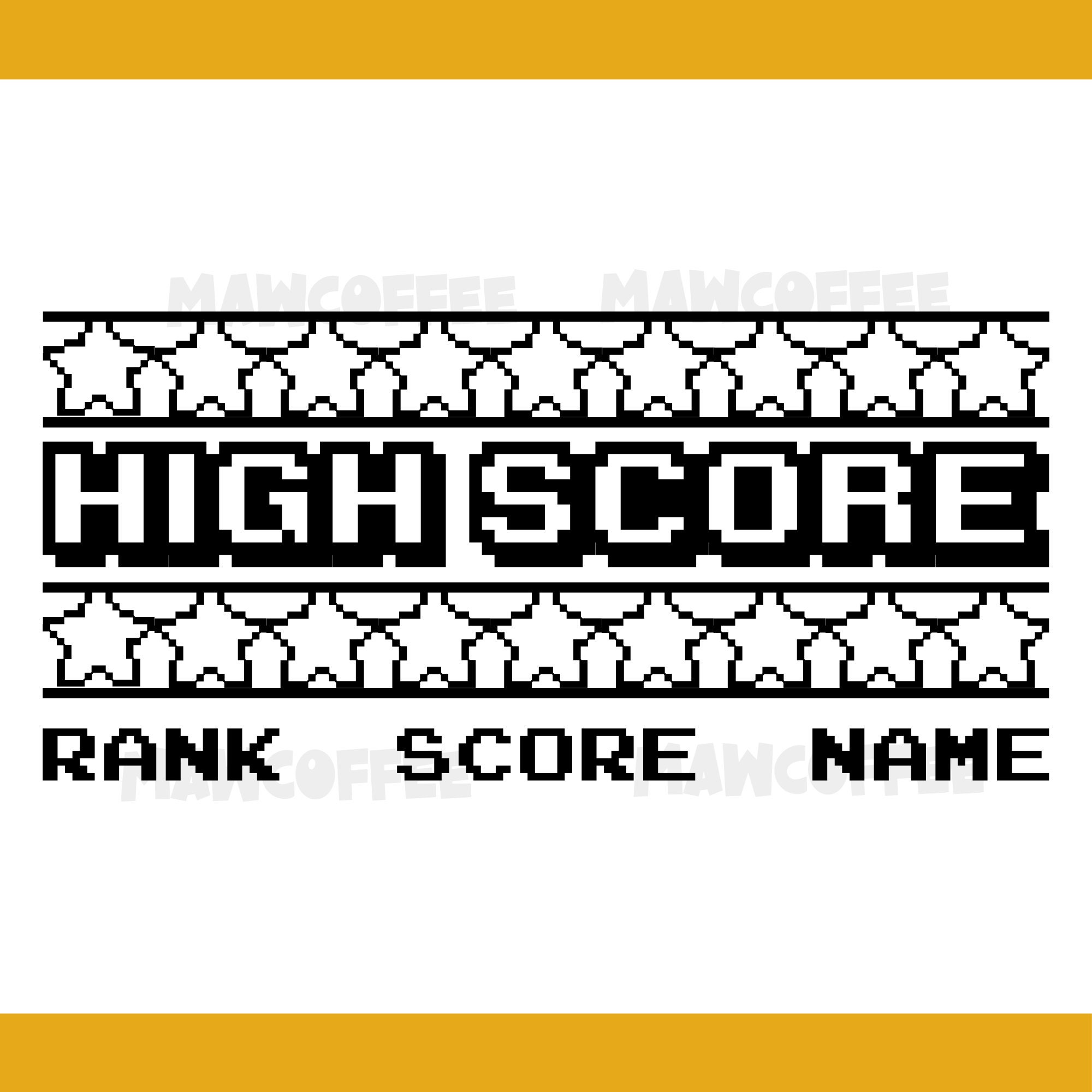 High Score Gaming/arcade Themed Svg Png Jpg Pdf Gaming Svg, Retro ...