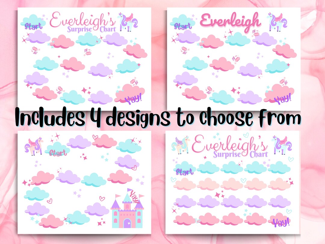 Unicorn Sticker Chart for Kids and Toddlers, Printable Reward Chart for ...