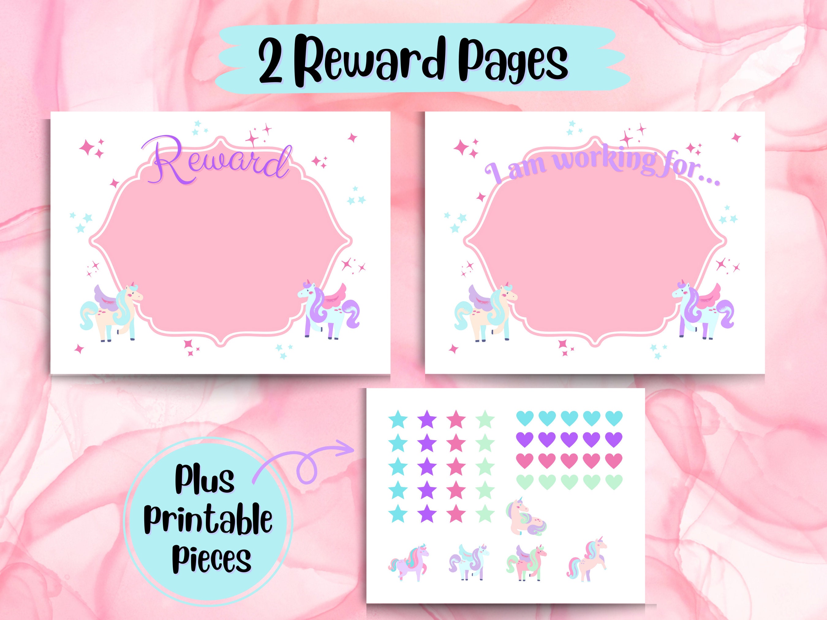 Unicorn Sticker Chart for Kids and Toddlers Printable Reward - Etsy Ireland