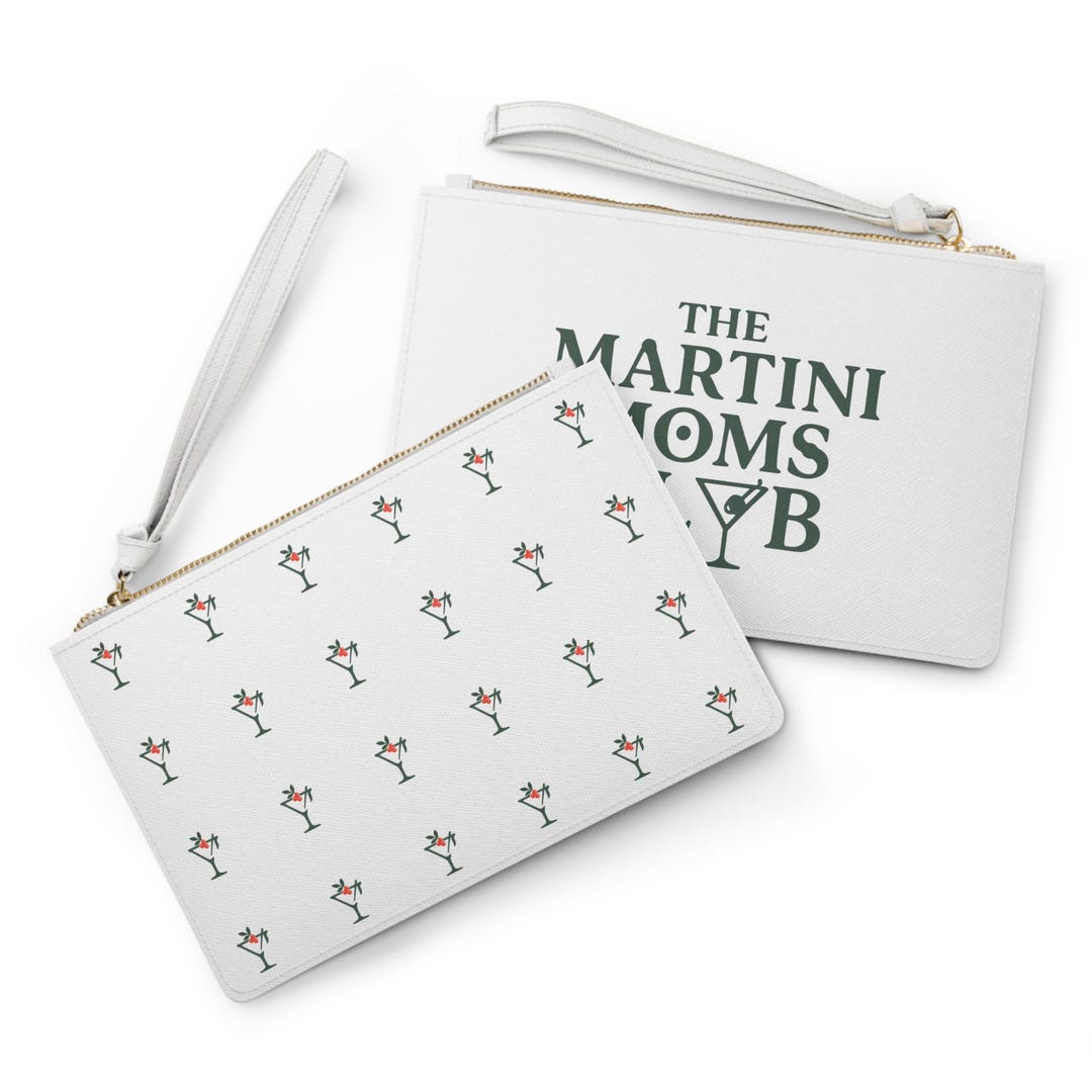 Martini Moms Club Cozy Collection Clutch Bag | Mom Cocktail Pattern ...