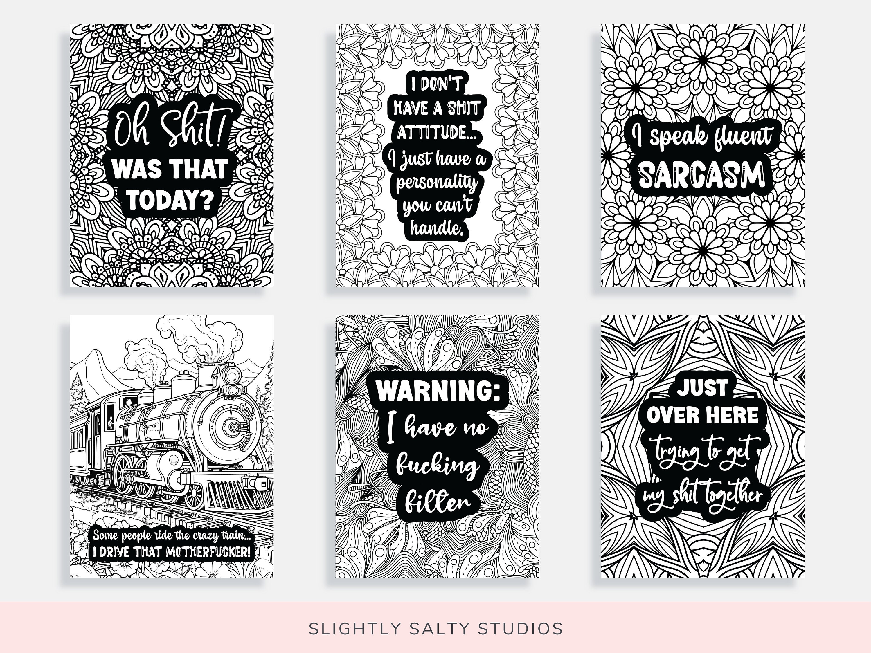 32 Cuss Word Coloring Pages Sarcastic Coloring Pages Swear - Etsy Australia