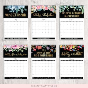 2024 Wall Calendar Large, Funny Calendar 2024, Swearing Calendar ...