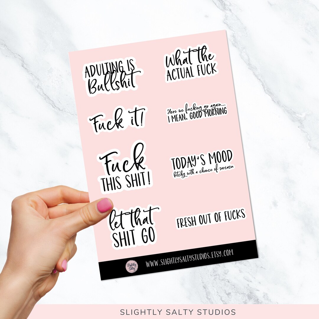 Funny Swear Affirmations Cuss Word Sticker Sheet for Women, Coworkers ...