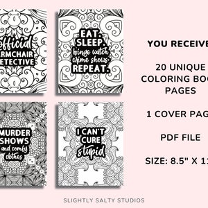 True Crime Coloring Book Printable, True Crime Sayings, Funny True ...