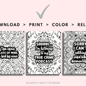 True Crime Coloring Book Printable, True Crime Sayings, Funny True ...