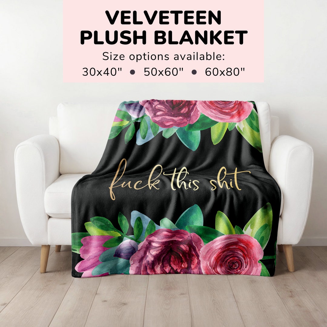 Swear Blanket, Funny Blanket Adults, Velveteen Plush Blanket, Funny ...