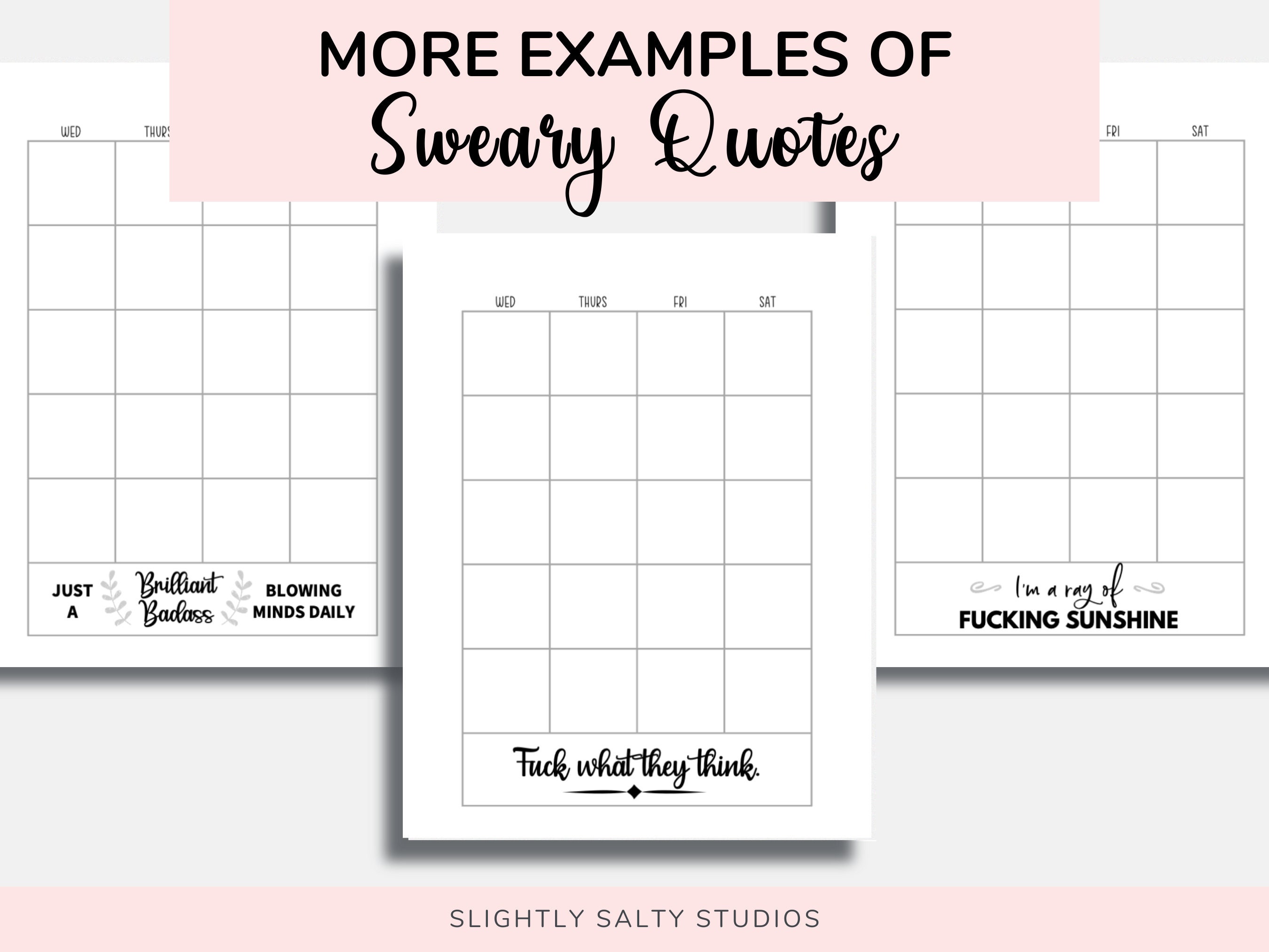 Get Shit Done Swear Word Planner Sweary Planner Swearing - Etsy