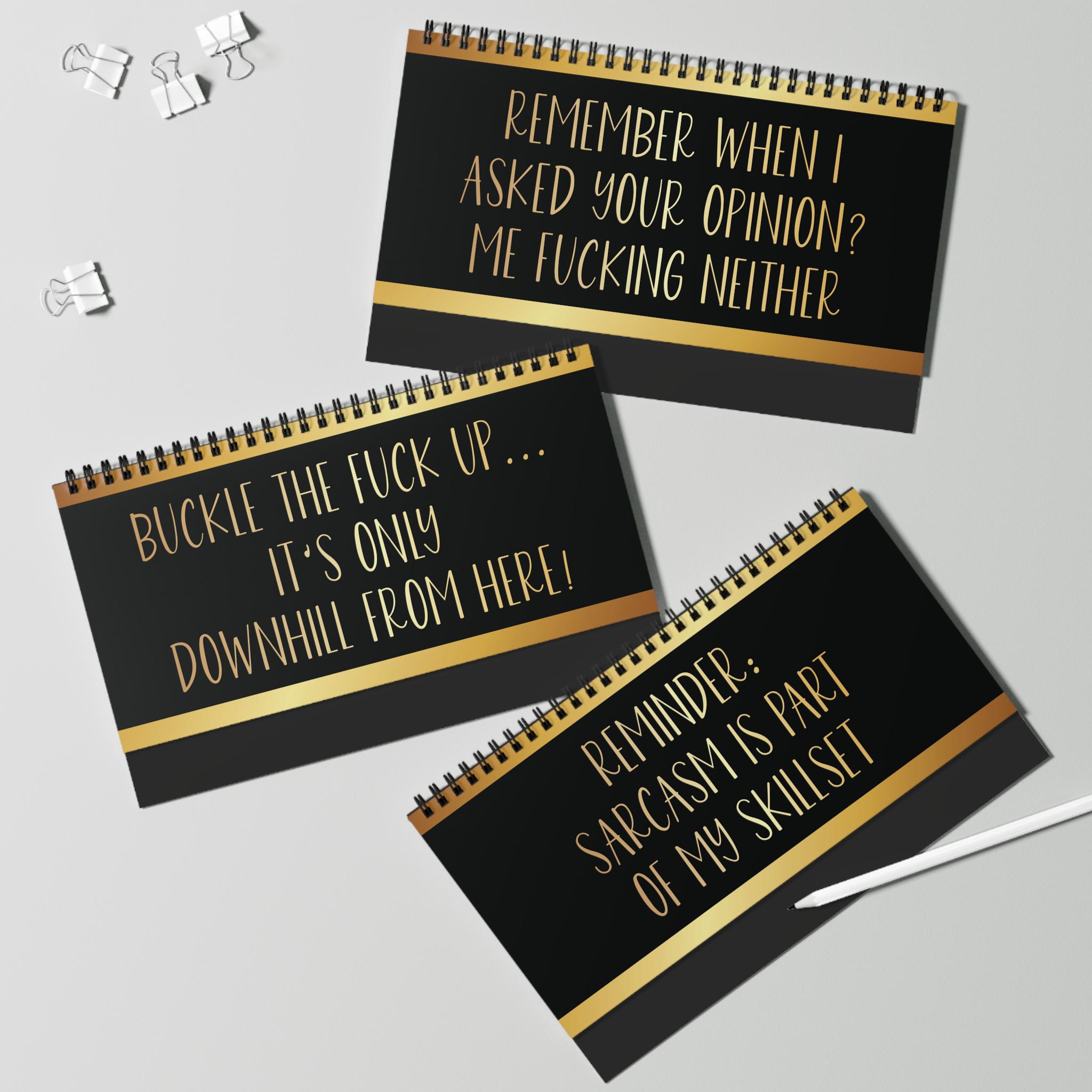 Shit I Want to Say at Work | Funny Desk Flipbook Plaque | Sarcastic ...