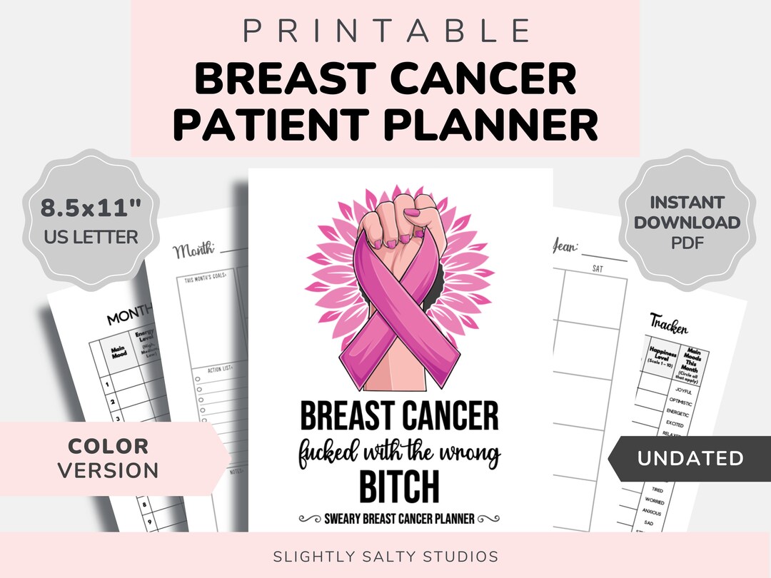 Breast Cancer Patient Planner Printable, Funny Breast Cancer, Breast ...