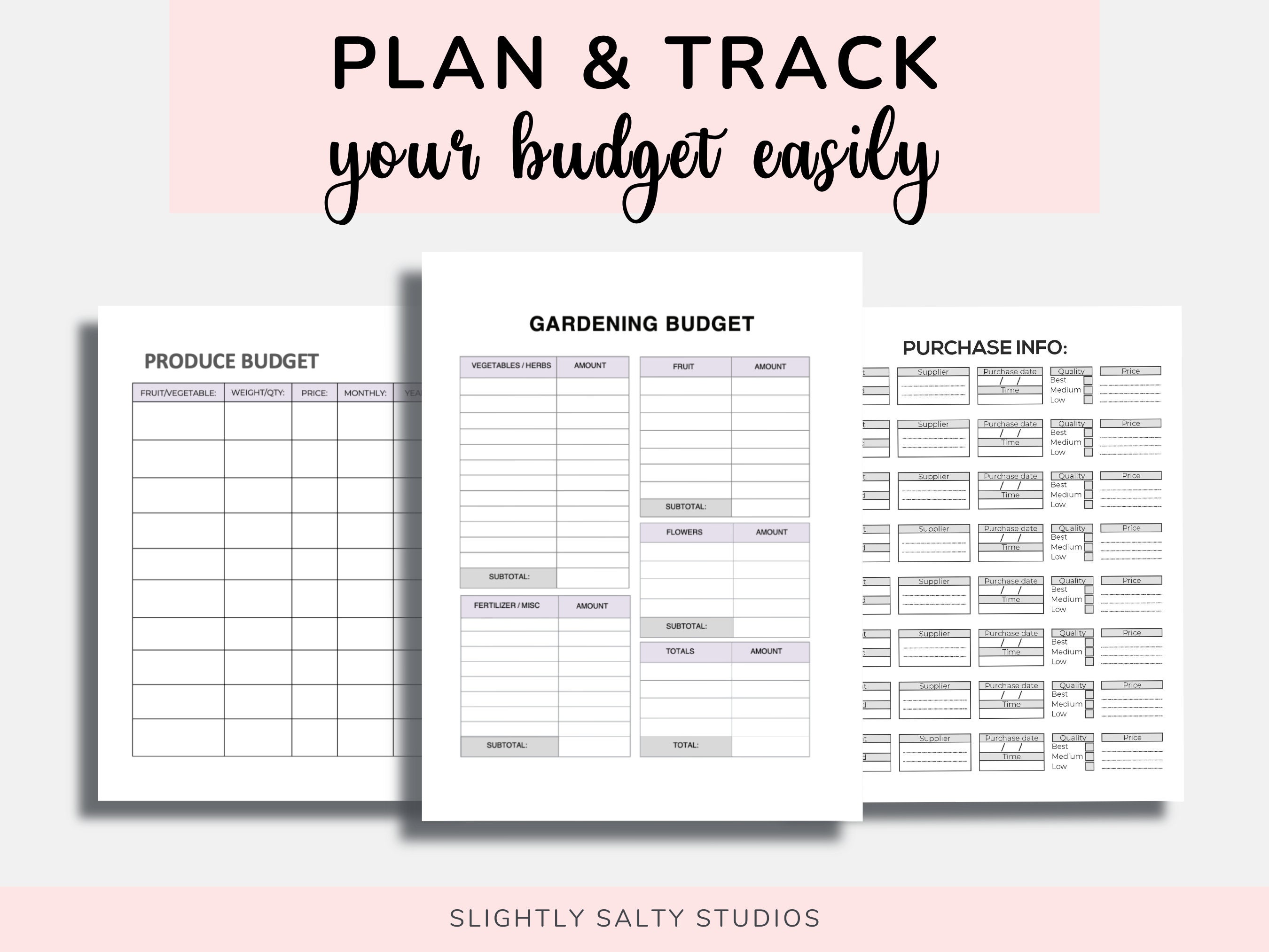 Garden Planning Printable PDF, Funny Gardening, Garden Organizer ...